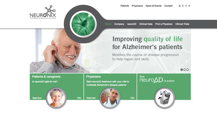 neuroAD Therapiesystem von Neuronix bei Alzheimer - MedMix